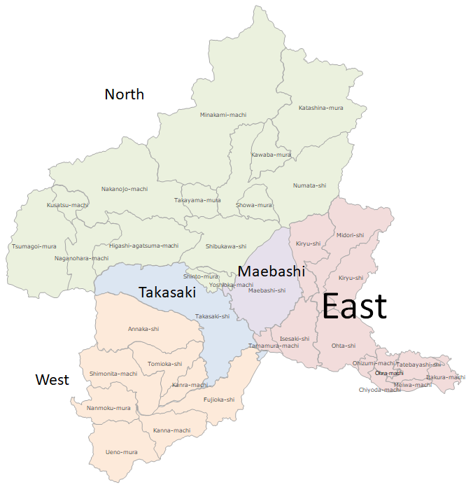 Eastern part of Gunma